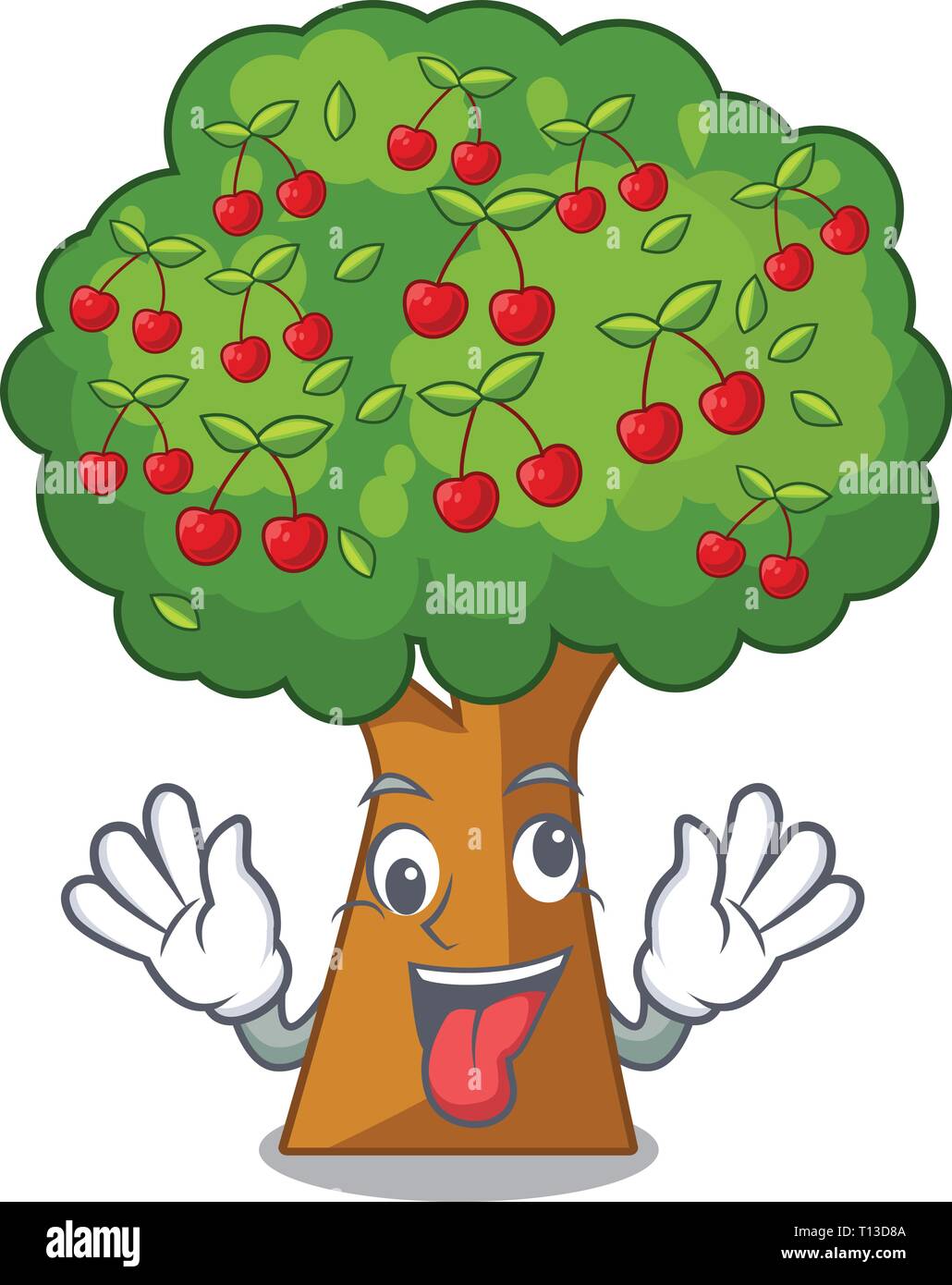 Crazy cherry tree next to cartoon house Stock Vector Image & Art - Alamy