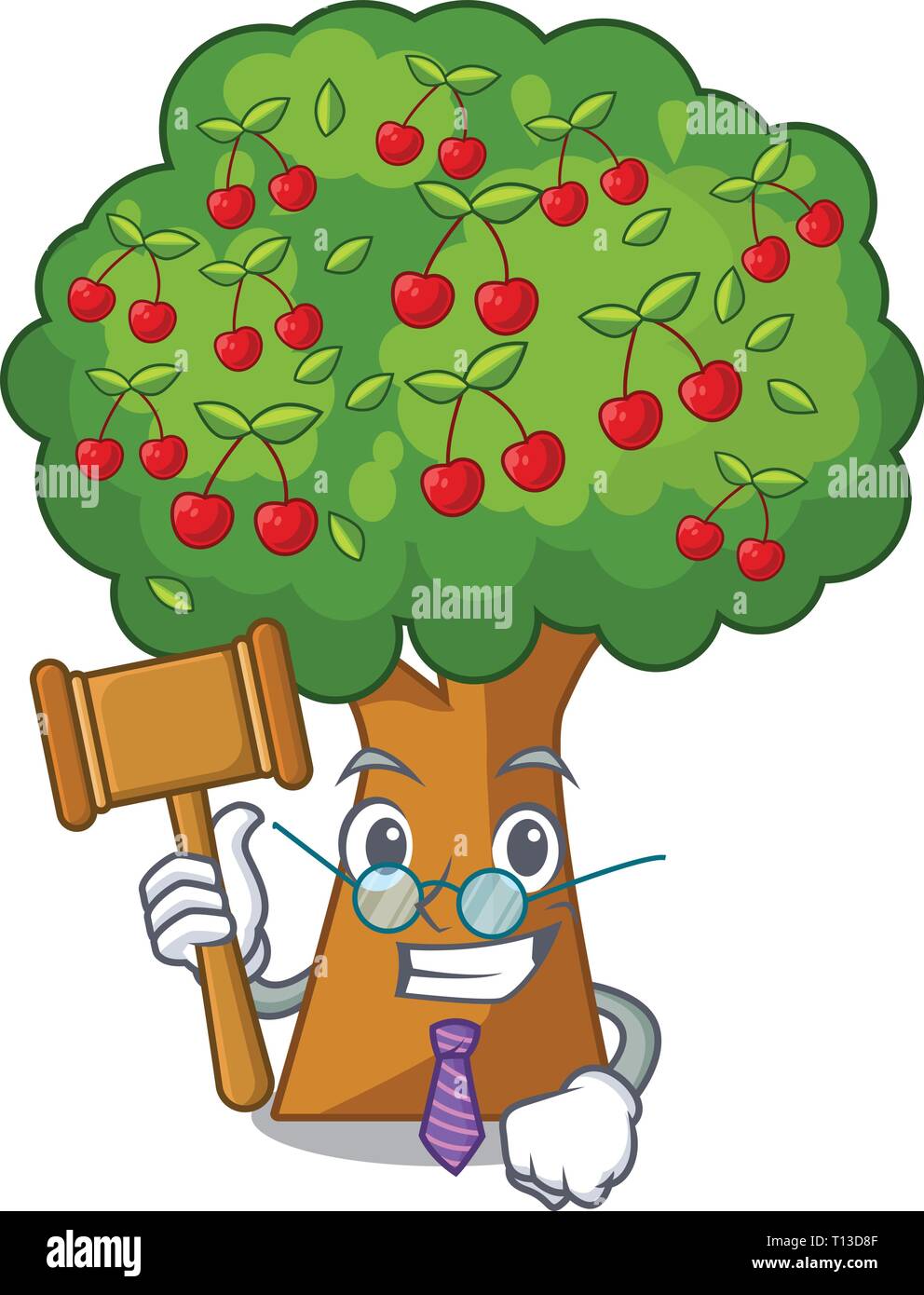 Judge cherry tree next to cartoon house Stock Vector Image & Art - Alamy