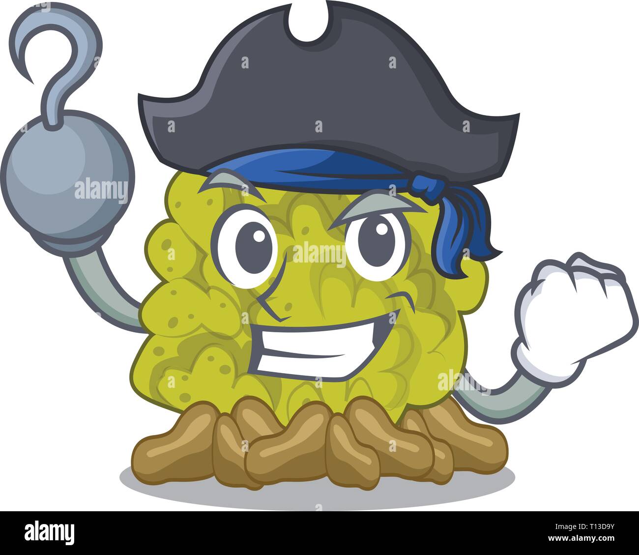 Pirate green coral reef in character shape Stock Vector Image & Art - Alamy