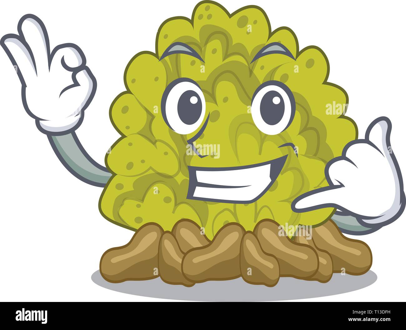 Call me green coral reef toys cartoon shapes Stock Vector Image & Art ...