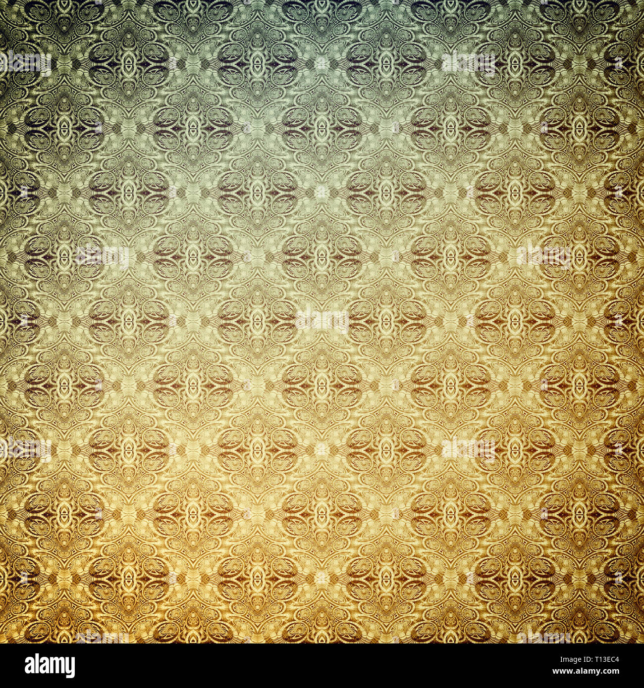 Vintage figured wall-paper, brown-blue. Ancient retro background for ...