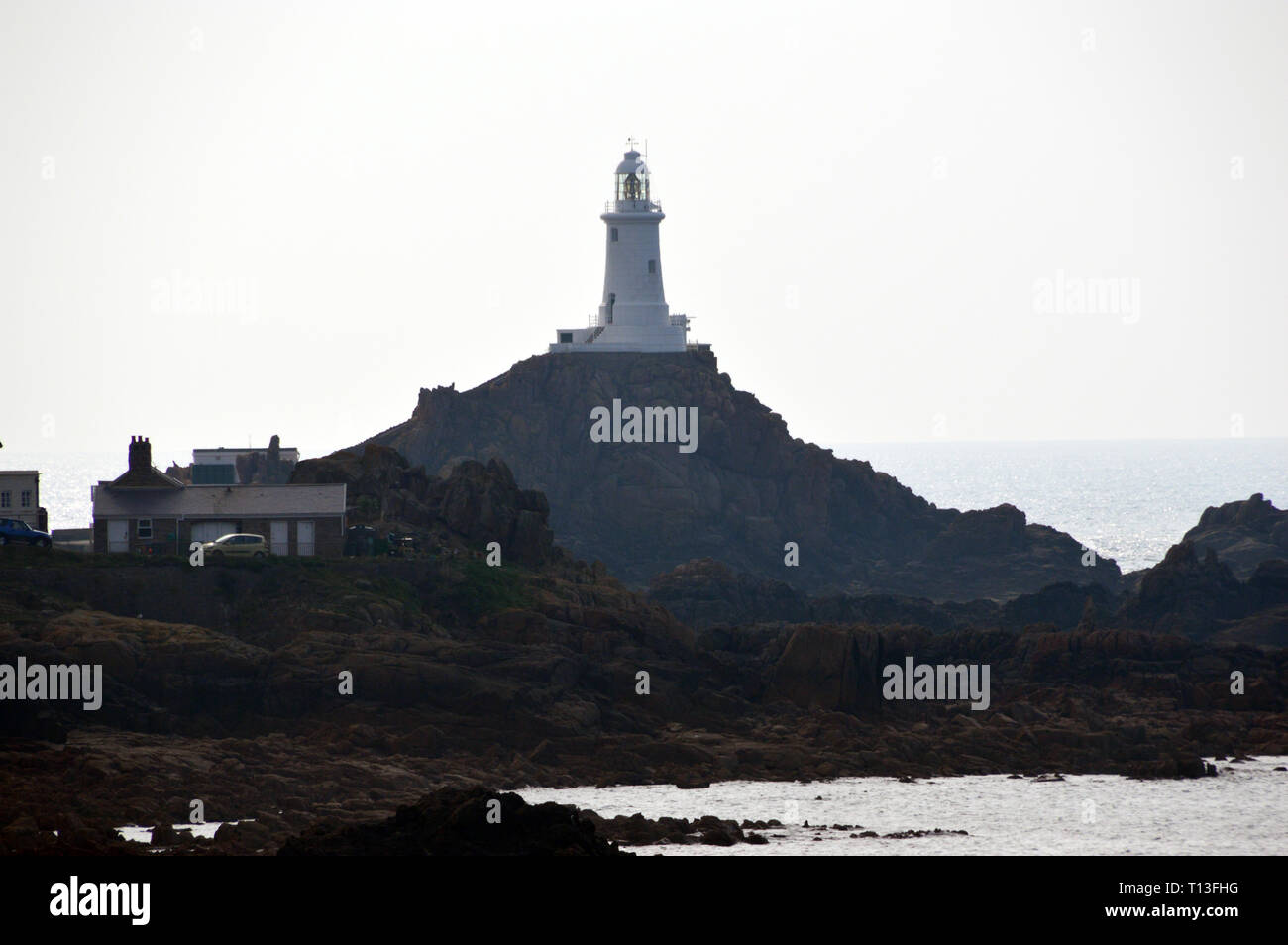 La Corbiere Lighthouse Stands on a Rocky Tidal Outcrop Connected to the ...