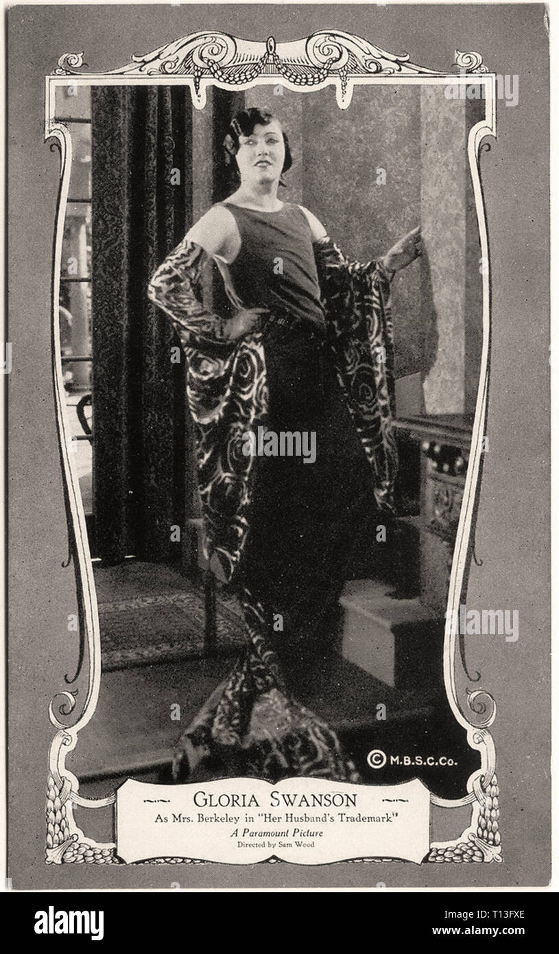 Promotional photography of Gloria Swanson 1922 - Silent movie era Stock ...