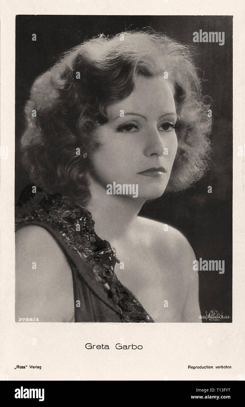 Promotional photography of Greta Garbo - Silent movie era Stock Photo ...