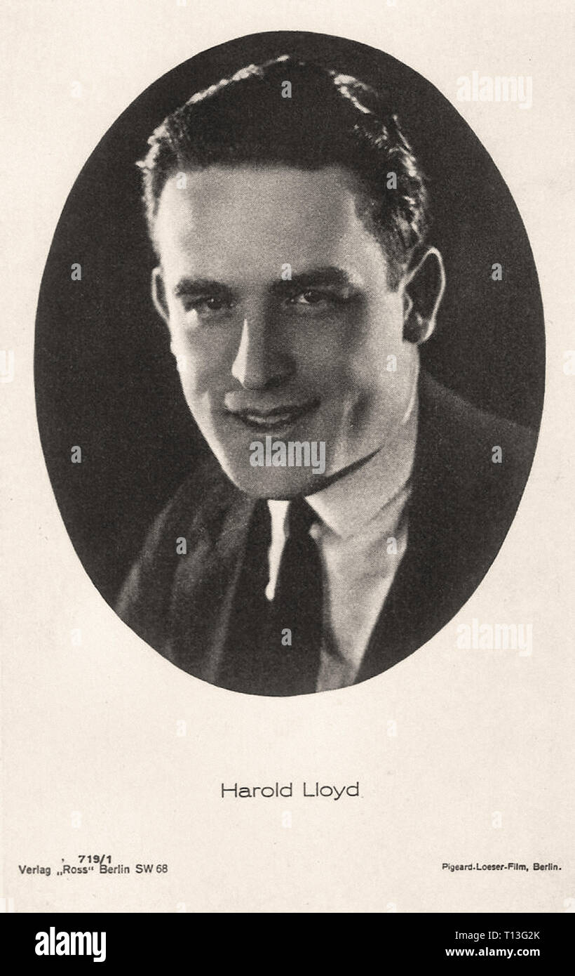 Promotional photography of Harold Lloyd (Without Glasses) - Silent movie era Stock Photo - Alamy