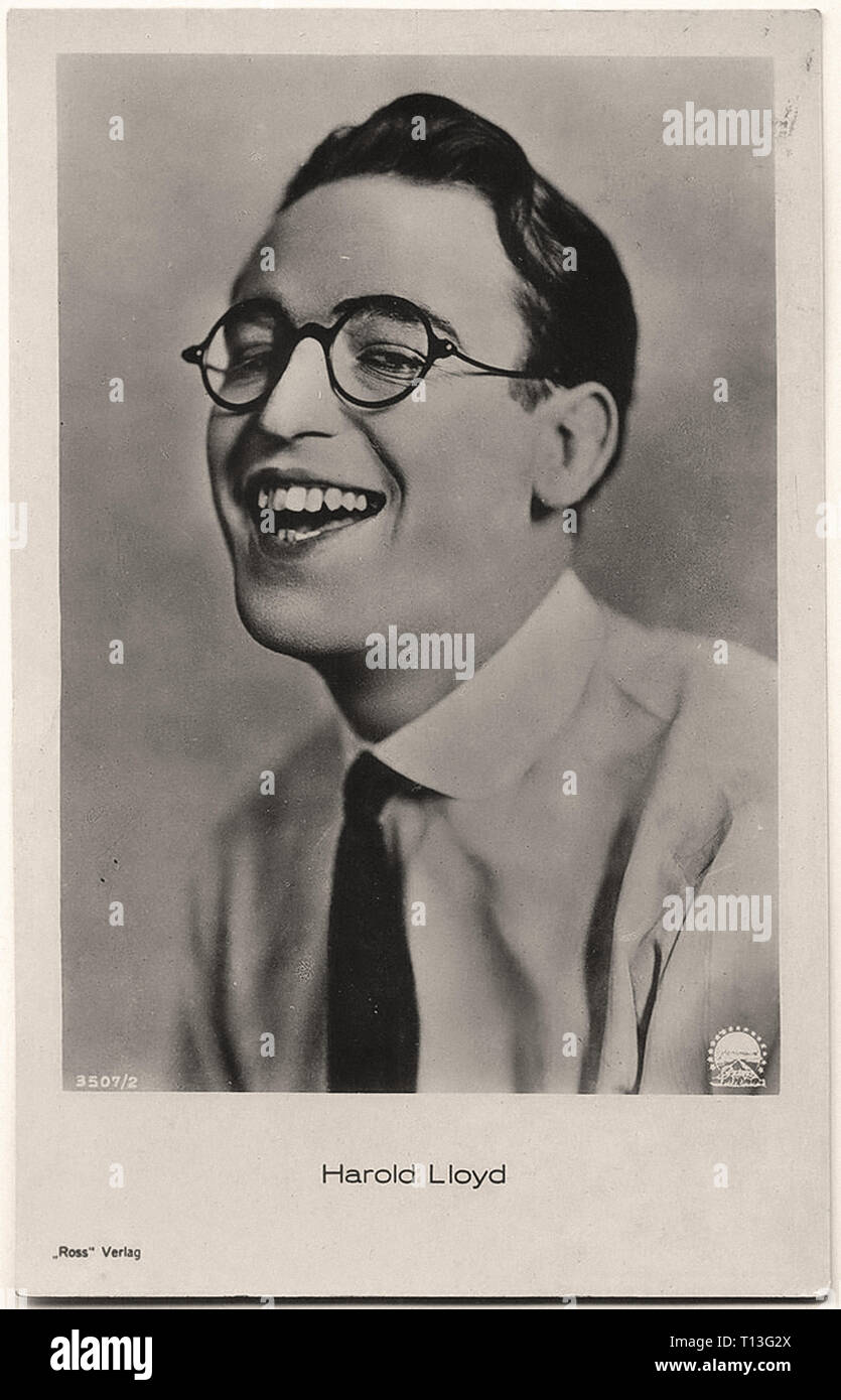 Promotional photography of Harold Lloyd- Silent movie era Stock Photo - Alamy