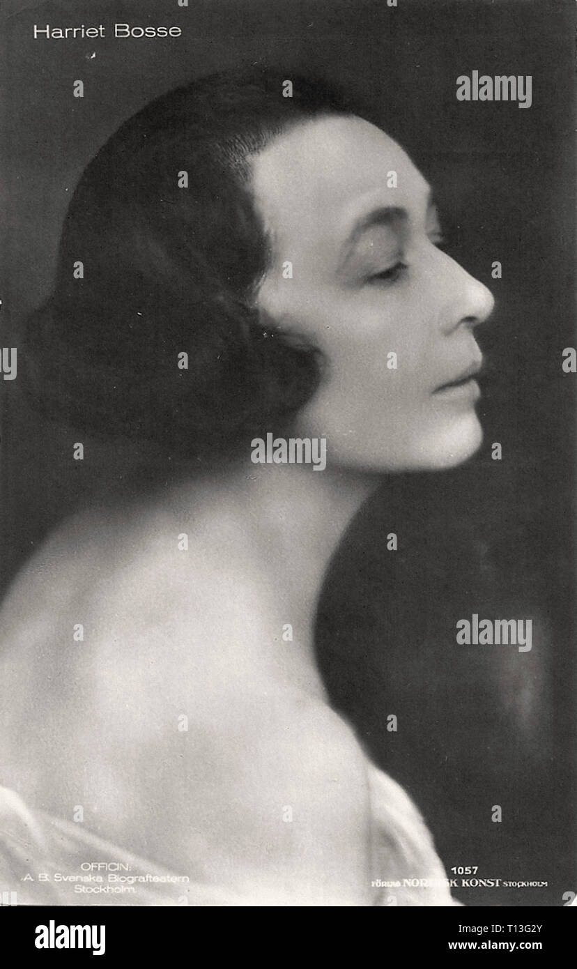 Promotional photography of Harriet Bosse - Silent movie era Stock Photo ...