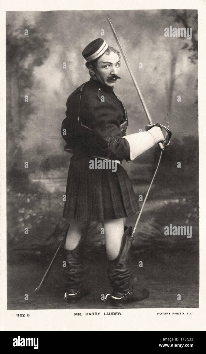 Promotional photography of Harry Lauder - Silent movie era Stock Photo ...