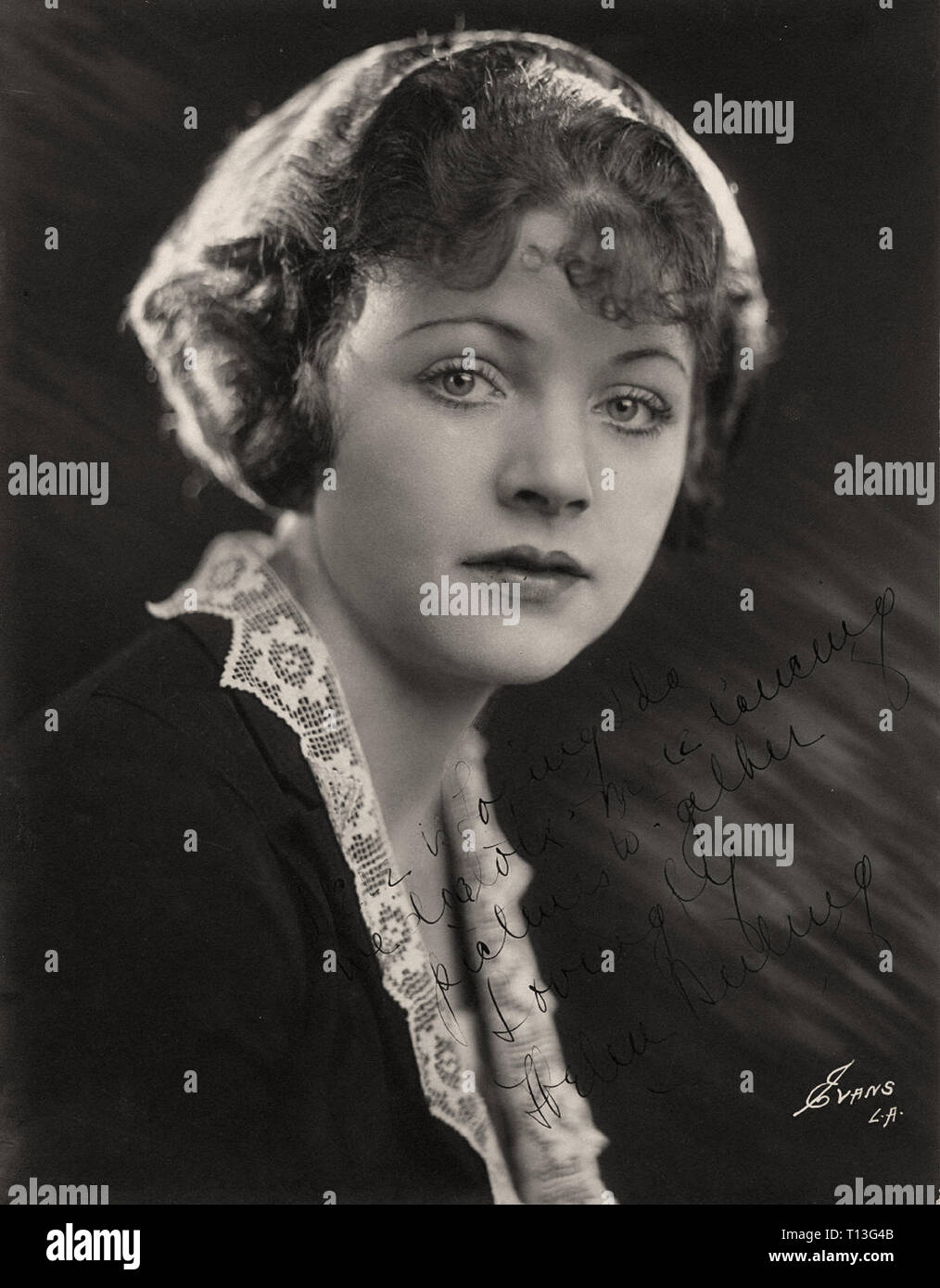 Promotional photography of Helen Darling - Silent movie era Stock Photo ...