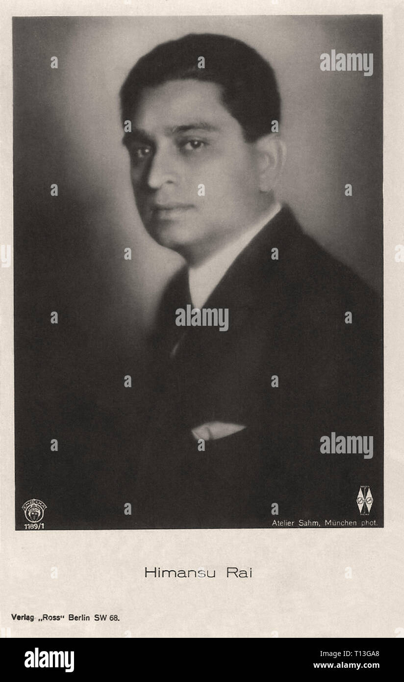 Promotional photography of Himansu Rai - Silent movie era Stock Photo ...