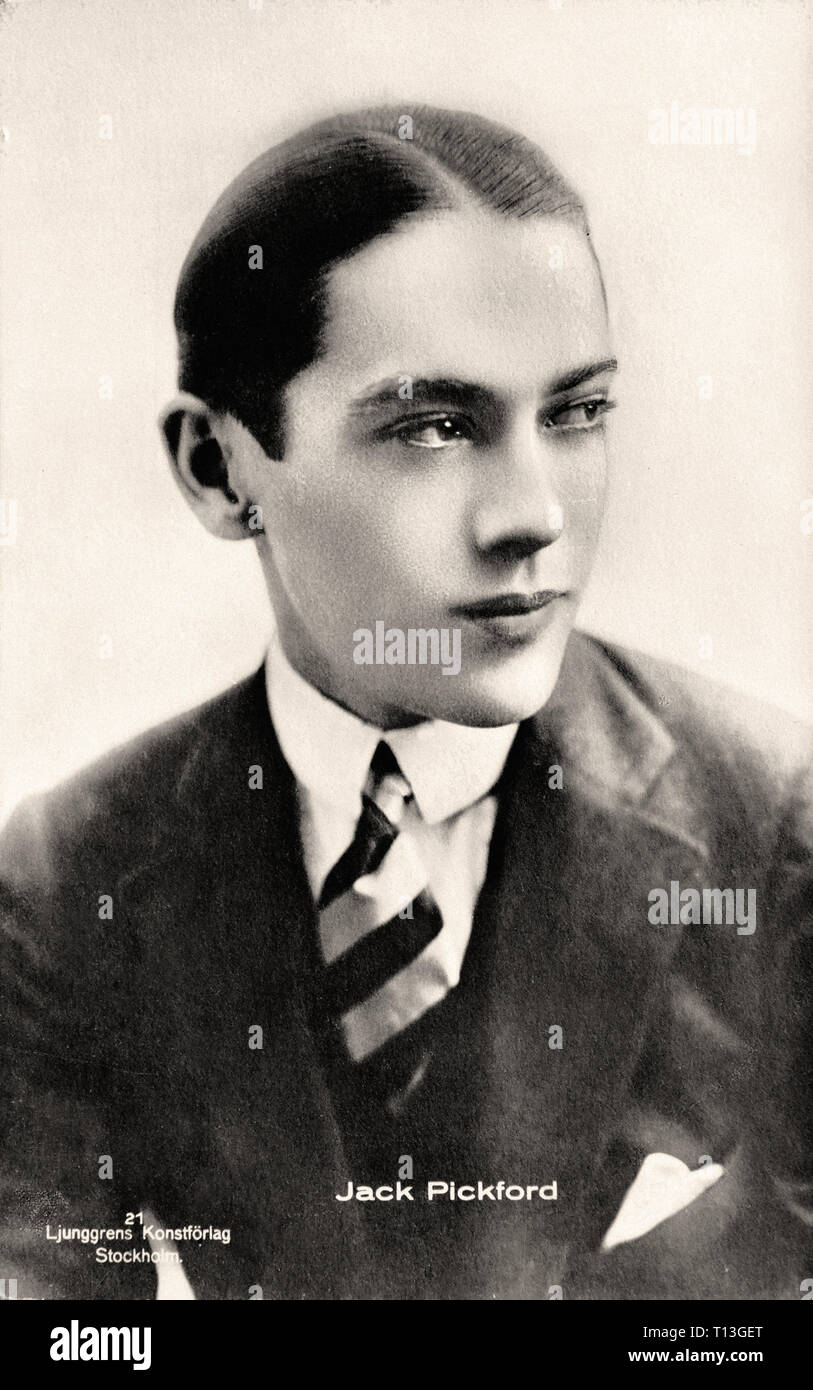 Promotional photography of Jack Pickford - Silent movie era Stock Photo ...