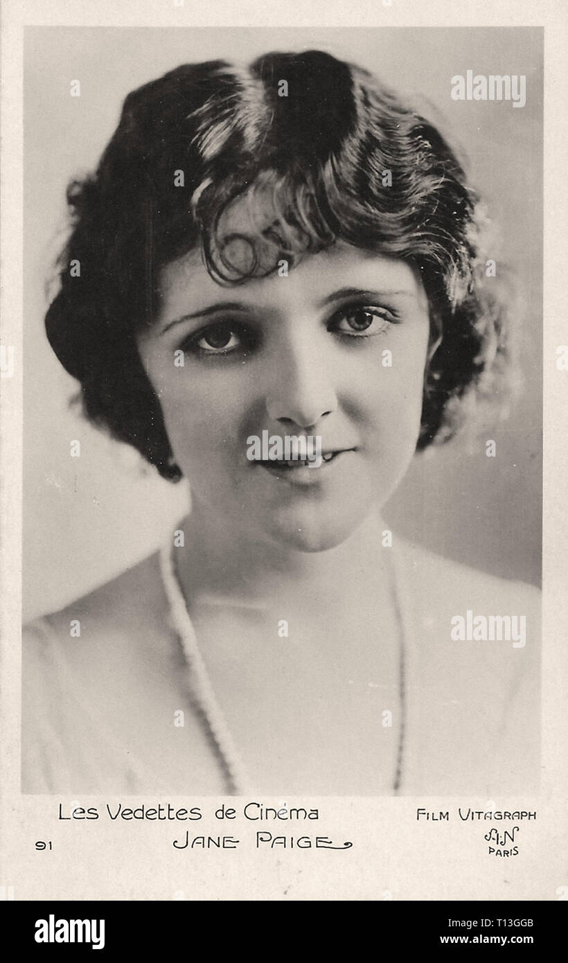 Promotional photography of Jane Paige Aka Jean Paige - Silent movie era ...
