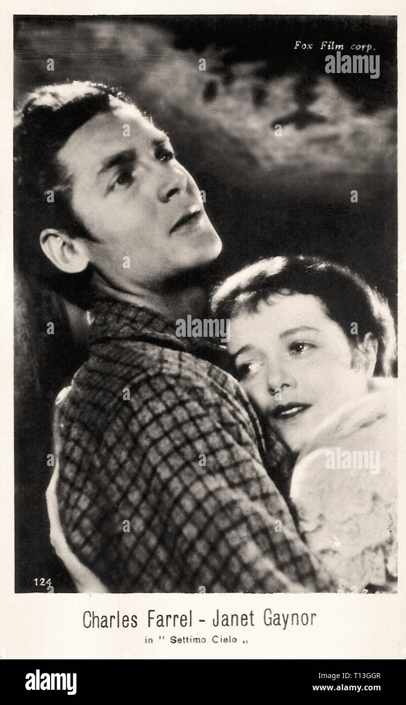 Promotional photography of Janet Gaynor and Charles Farrell in Seventh ...