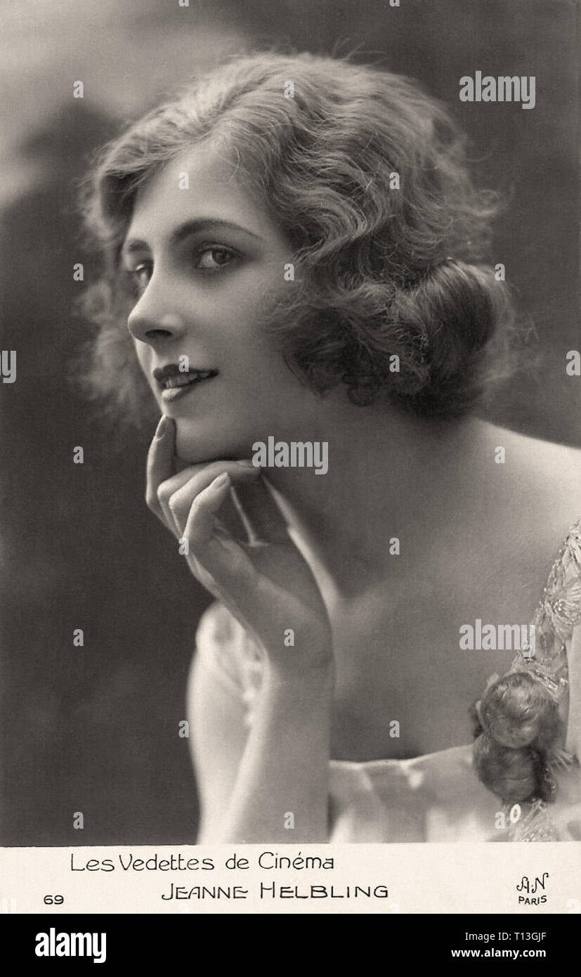 Promotional photography of Jeanne Helbling - Silent movie era Stock ...