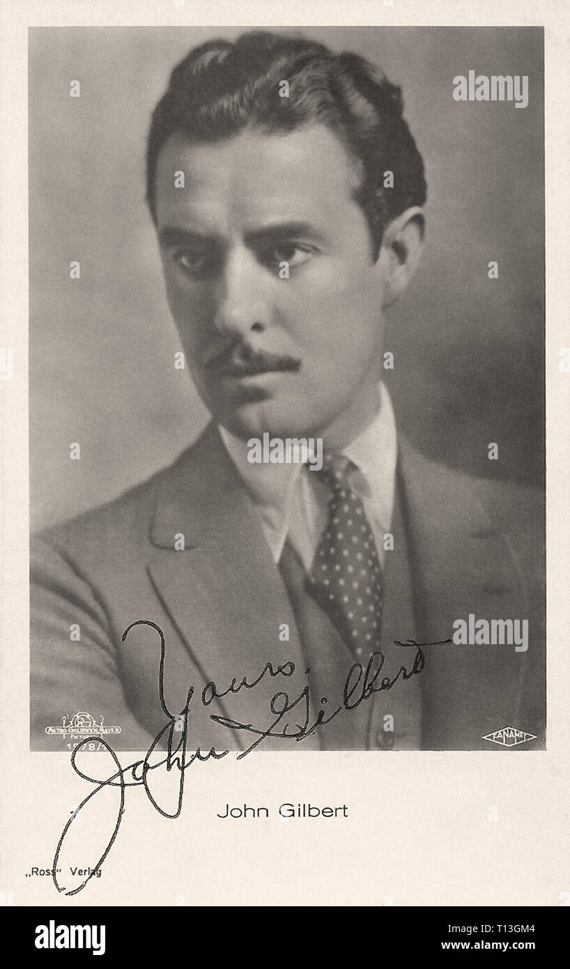 Promotional photography of John Gilbert - Silent movie era Stock Photo ...