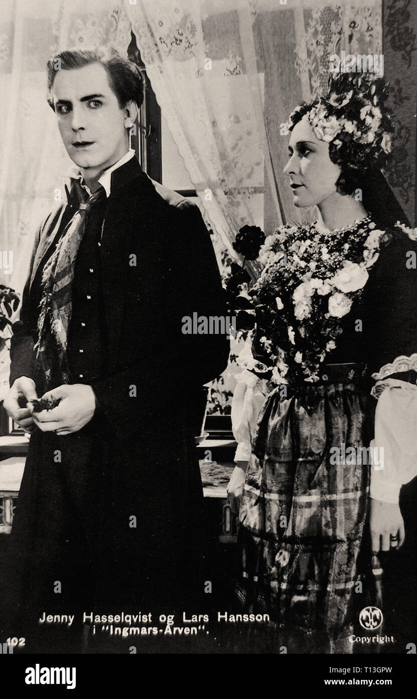 Promotional photography of Lars Hanson and Jenny Hasselqvist - Silent ...