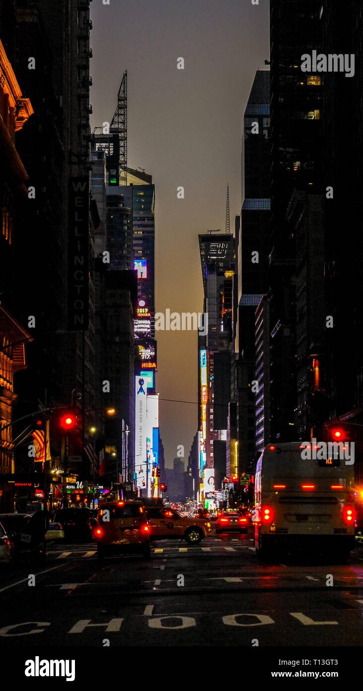 New York City Skyscrapers during sunset Stock Photo - Alamy