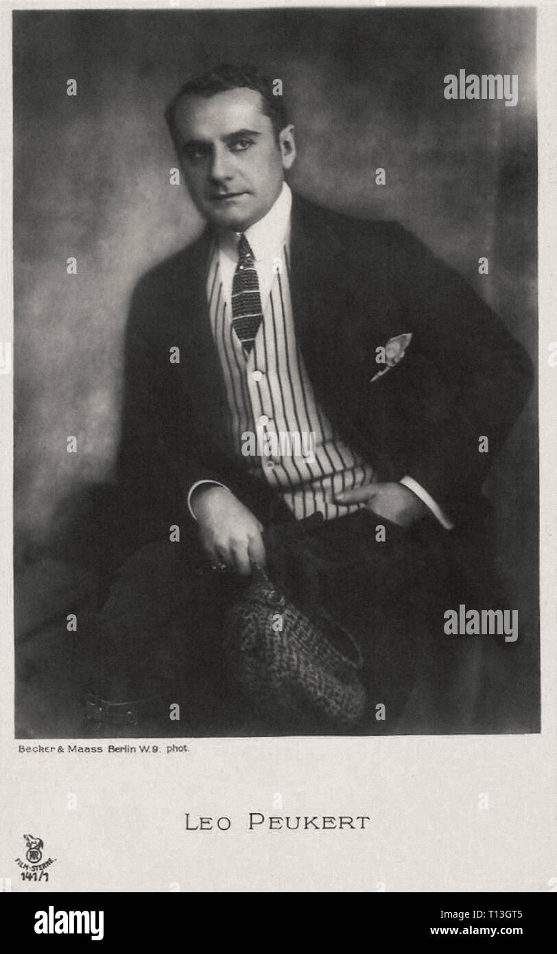 Promotional photography of Leo Peukert - Silent movie era Stock Photo ...