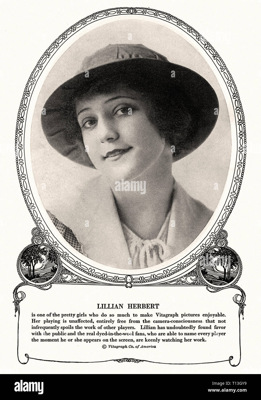 Promotional photography of Lillian Herbert 1914 - Silent movie era ...