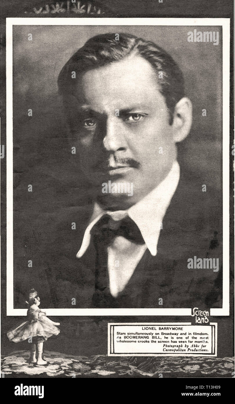 Promotional photography of Lionel Barrymore 1922 - Silent movie era ...