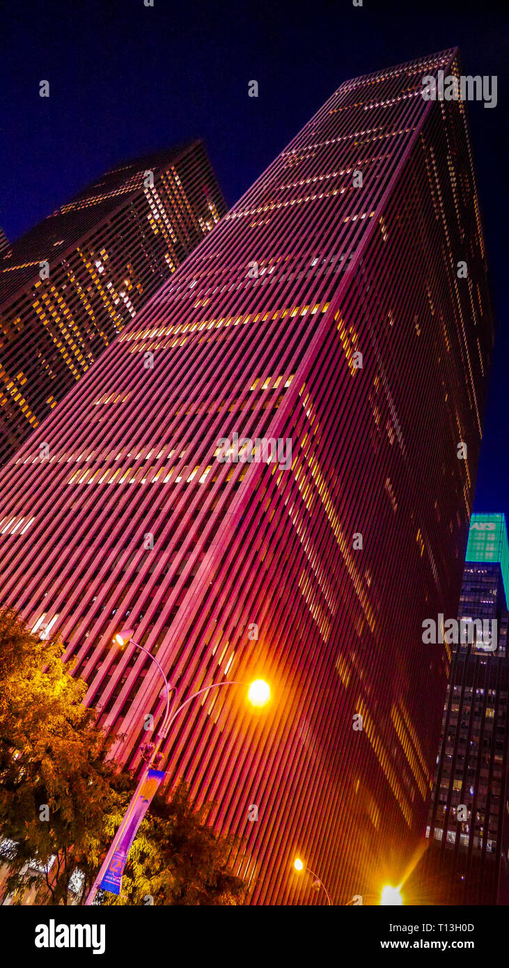 New York City Skyscrapers during sunset Stock Photo - Alamy
