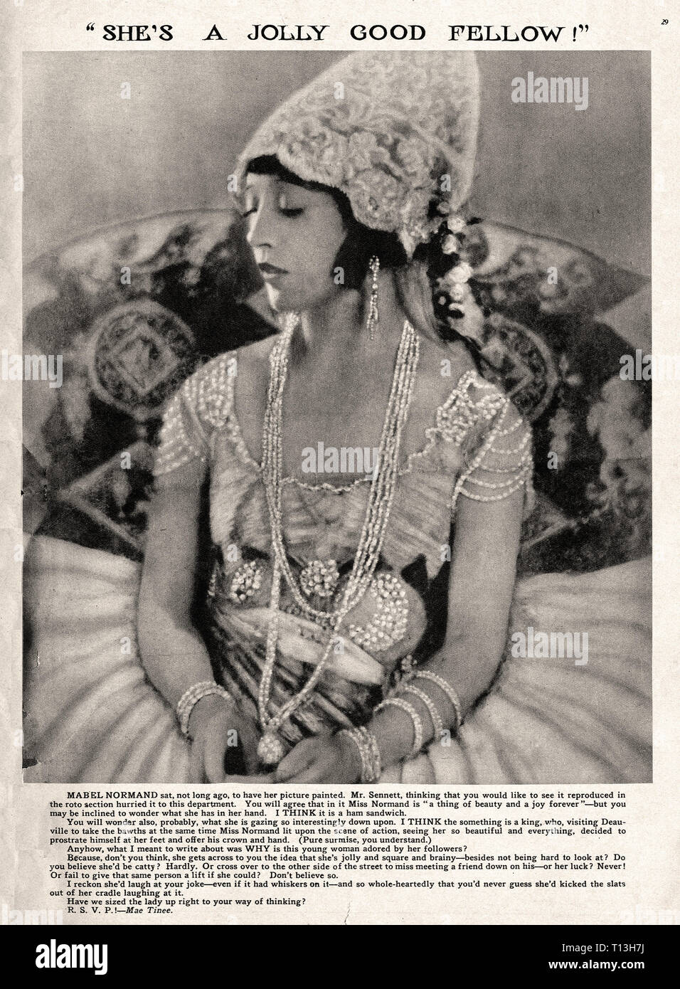 Promotional photography of Mabel Normand Newspaper Tabloid Clipping ...