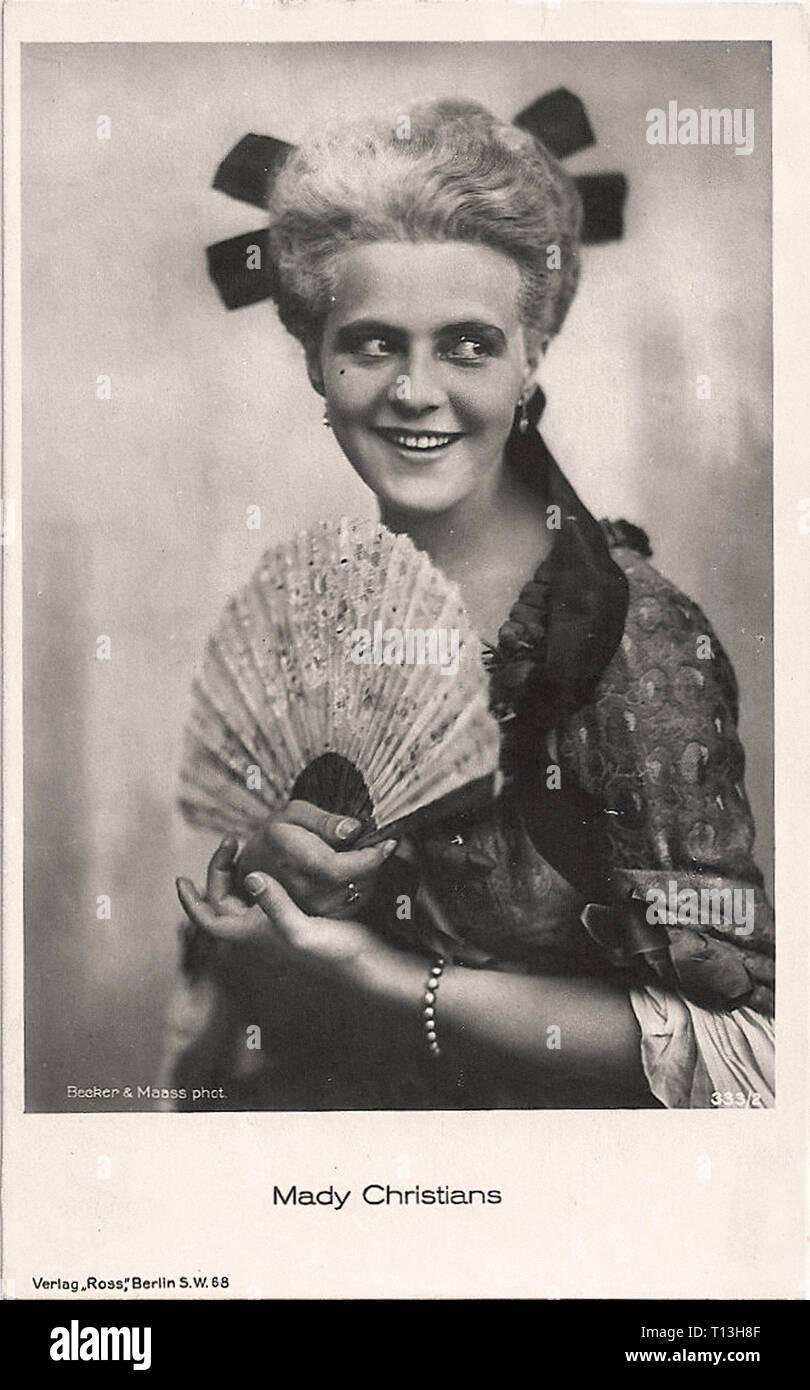 Promotional photography of Mady Christians - Silent movie era Stock ...