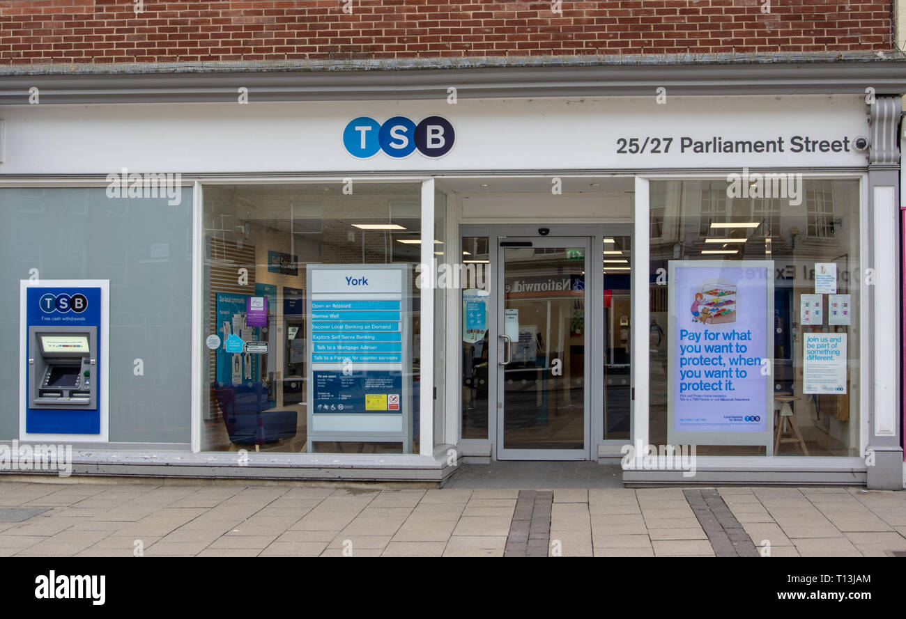 High street frontage banks and shops Stock Photo - Alamy