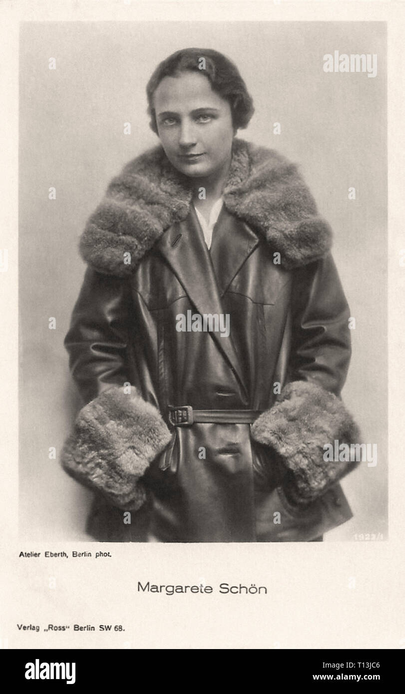 Promotional photography of Margarete Schön - Silent movie era Stock ...