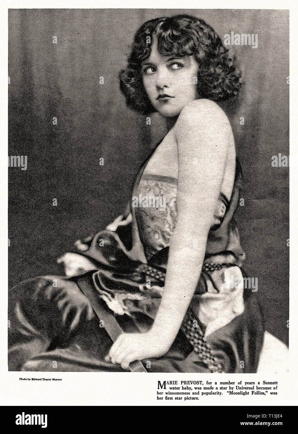 Promotional photography of Marie Prevost 1922 - Silent movie era Stock ...