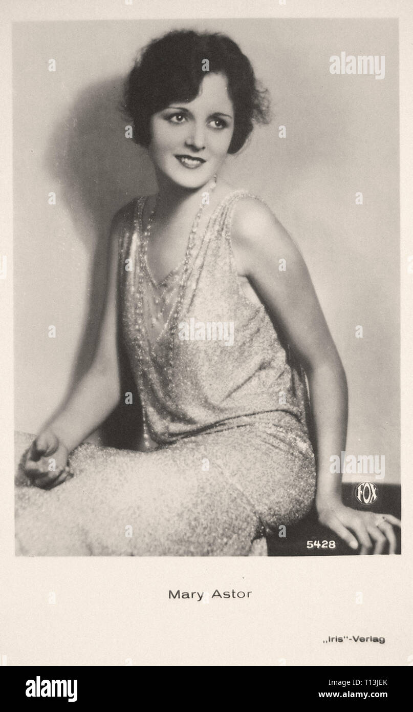 Promotional photography of Mary Astor - Silent movie era Stock Photo ...