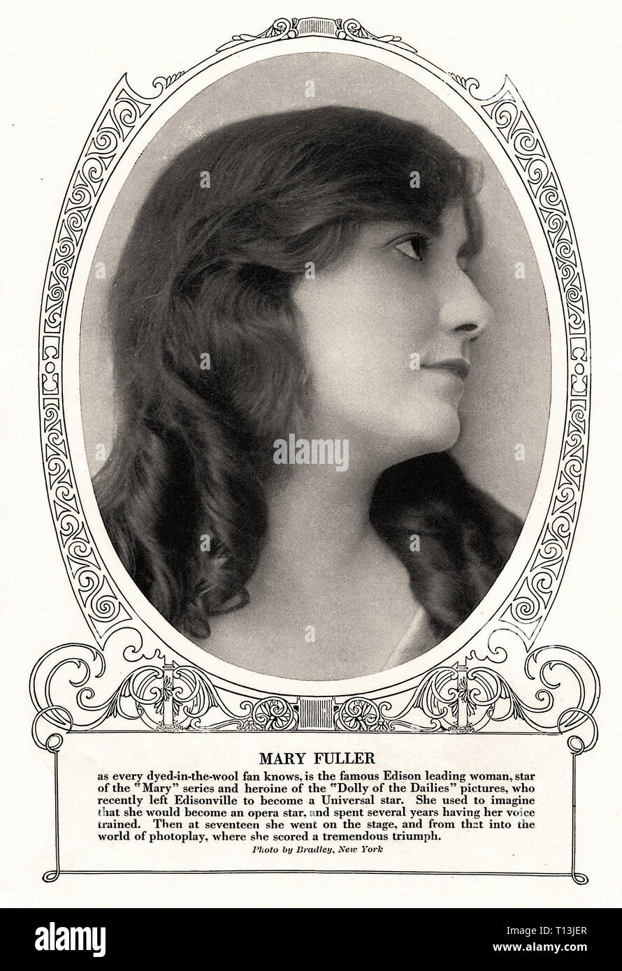 Promotional photography of Mary Fuller 1914 - Silent movie era Stock ...