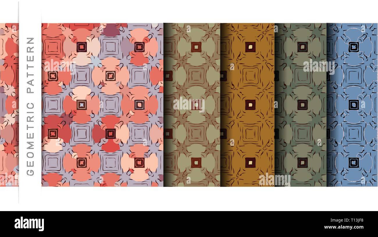 Set of Beautiful Vector Illustration Classic Pattern of Wallpaper ...