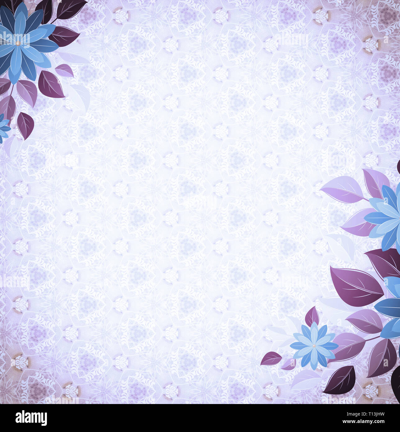 Stylized flower corner design hi-res stock photography and images - Alamy