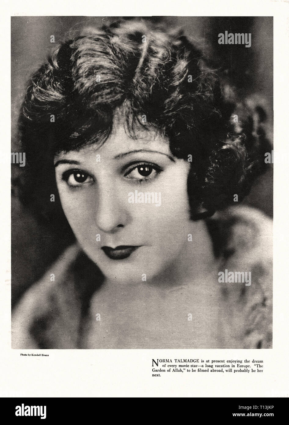 Promotional photography of Norma Talmadge 1923 - Silent movie era Stock ...