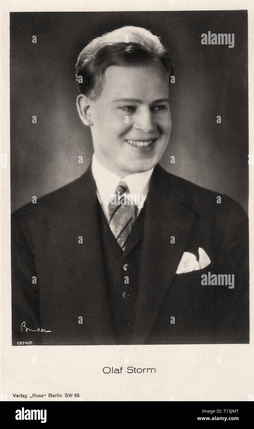 Promotional photography of Olaf Storm - Silent movie era Stock Photo ...