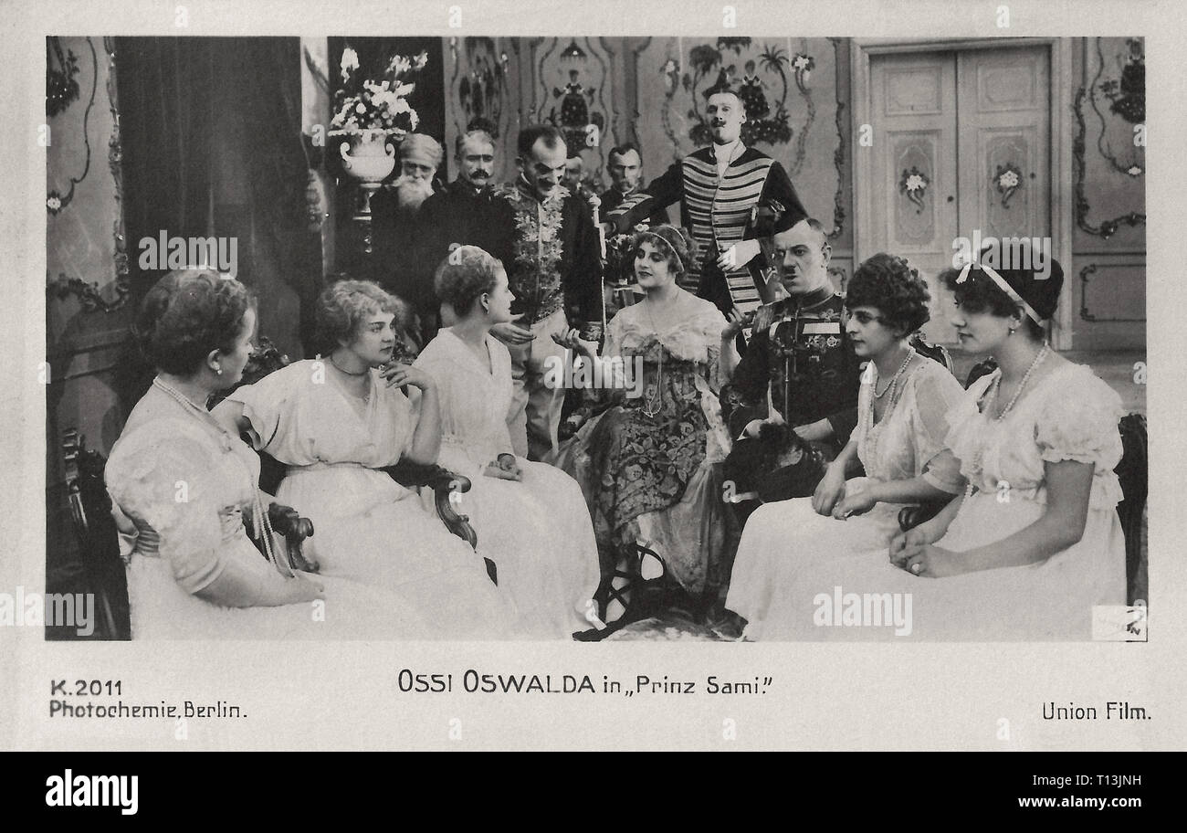 Promotional photography of Ossi Oswalda in Prinz Sami (1918) - Silent movie era Stock Photo - Alamy