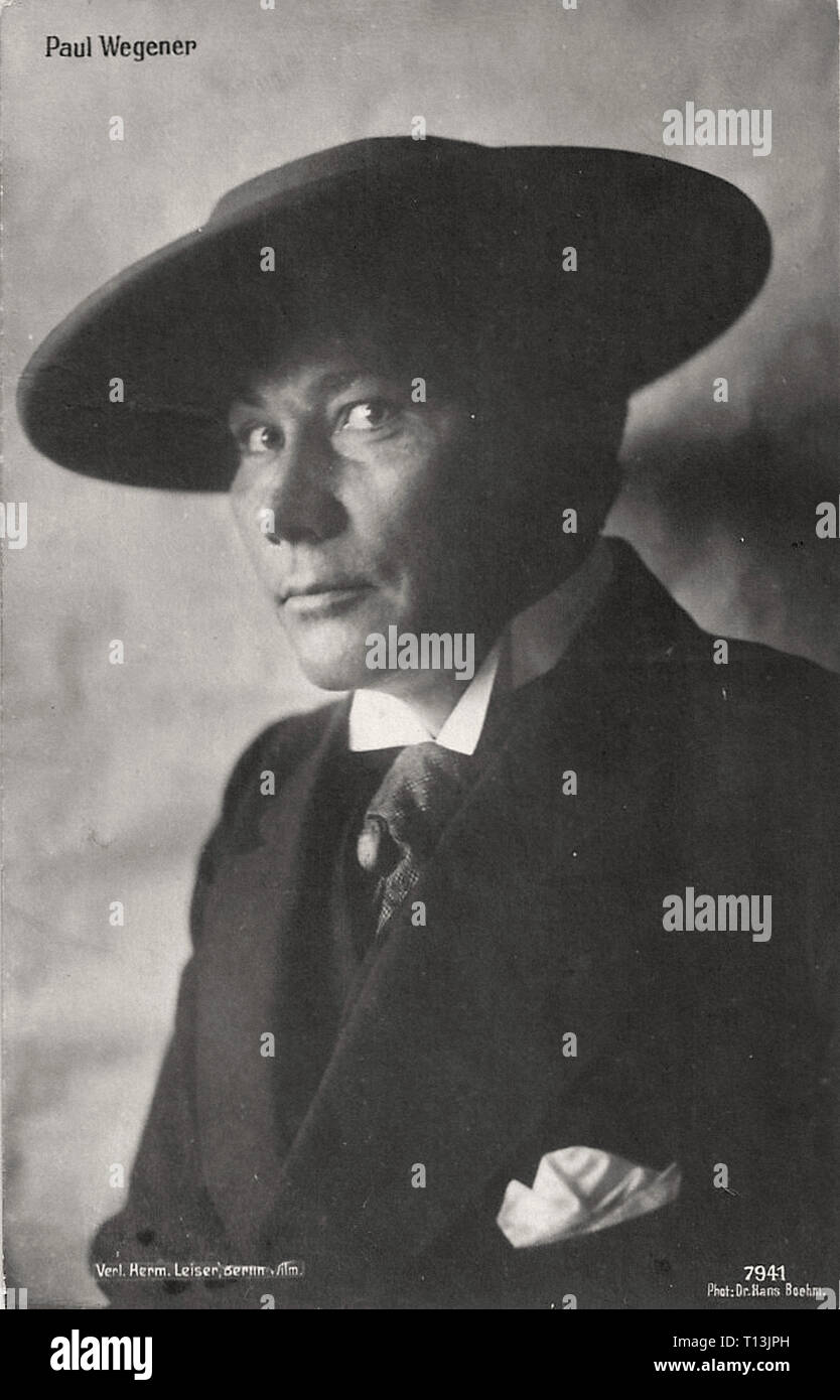 Promotional photography of Paul Wegener - Silent movie era Stock Photo ...