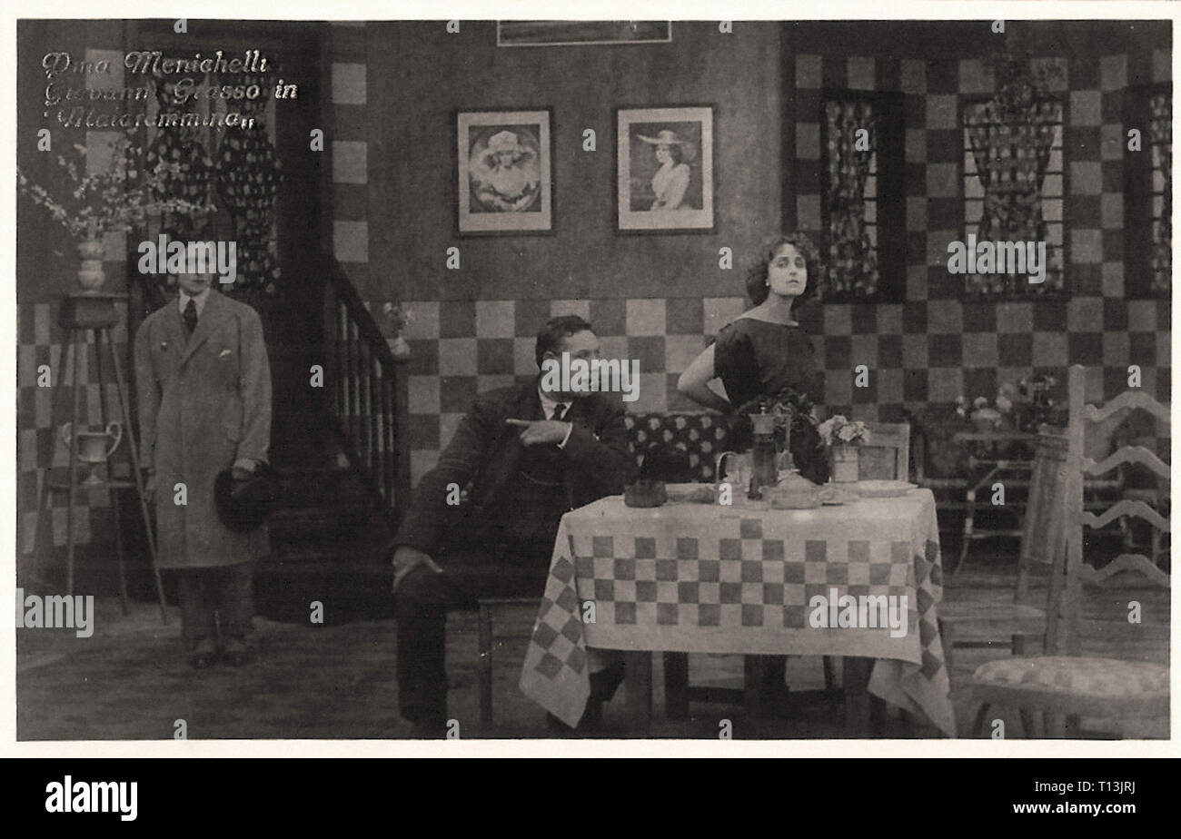 Promotional photography of Pina Menichelli and Giovanni Grasso in ...