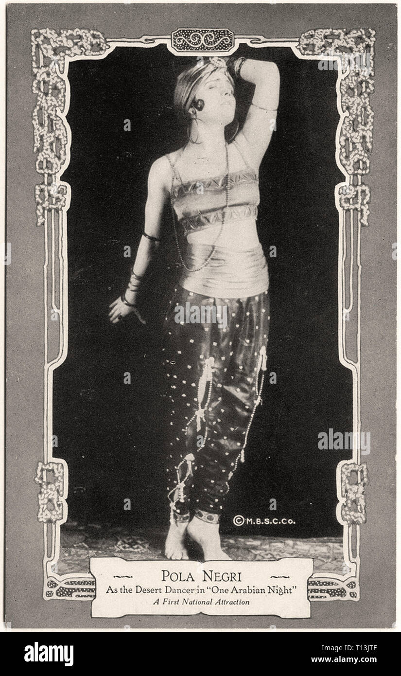 Promotional photography of Pola Negri 1922 - Silent movie era Stock ...