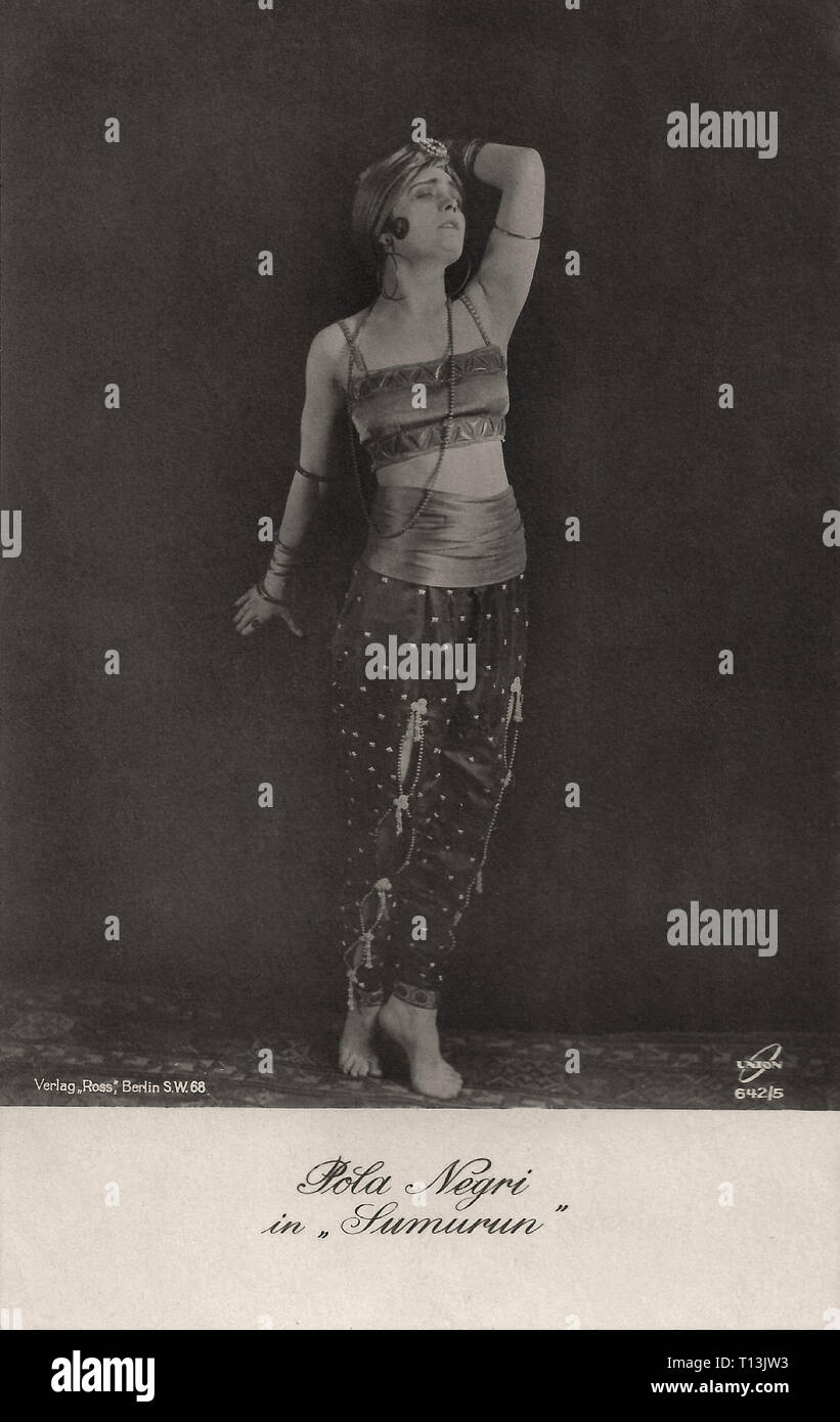 Promotional photography of Pola Negri in Sumurun (1920) - Silent movie ...