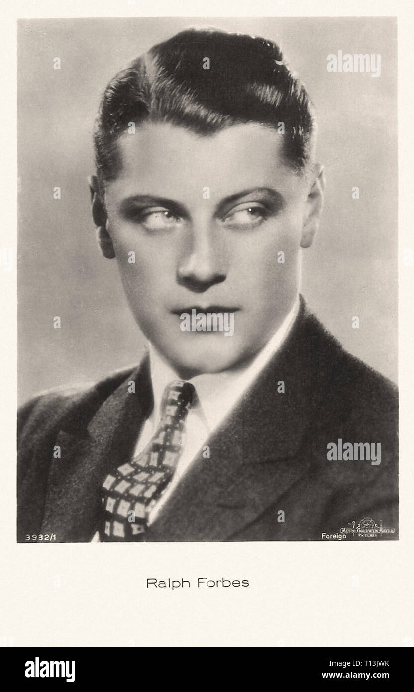 Promotional photography of Ralph Forbes - Silent movie era Stock Photo ...