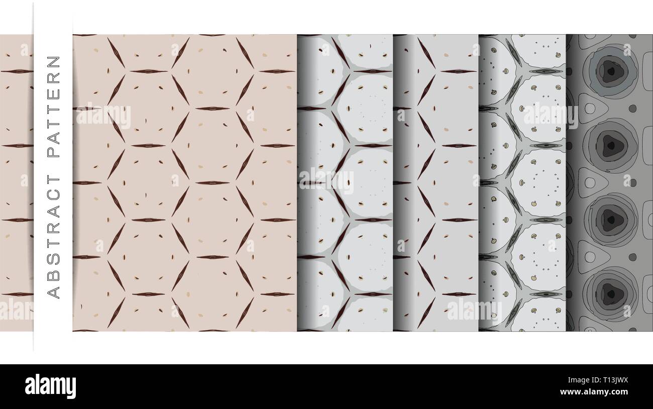 Set of Beautiful Vector Illustration Abstract Pattern of Wallpaper ...