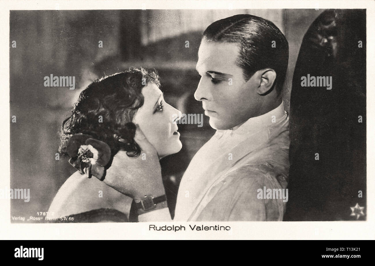Promotional photography of Rudolph Valentino and Helen D'algy in a ...