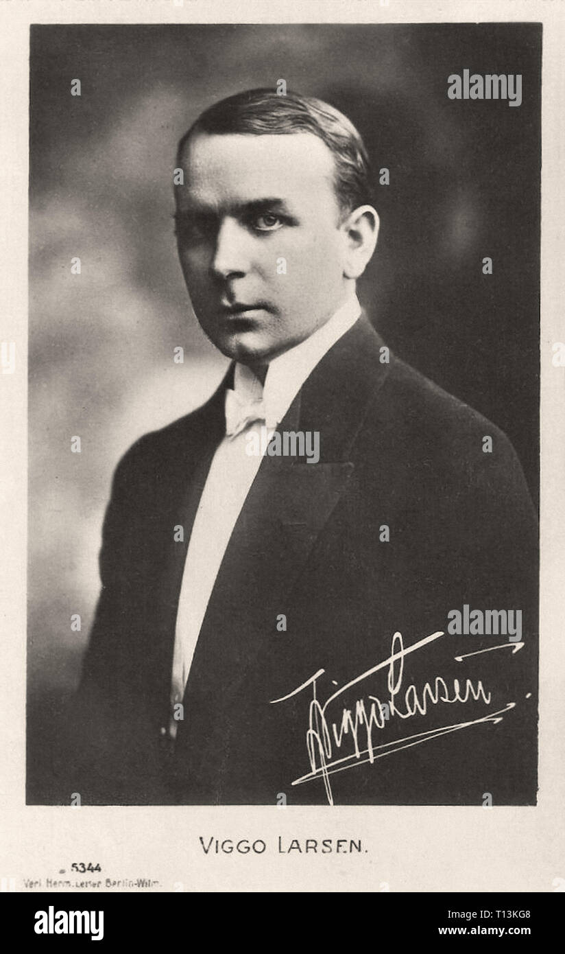 Promotional photography of Viggo Larsen - Silent movie era Stock Photo - Alamy