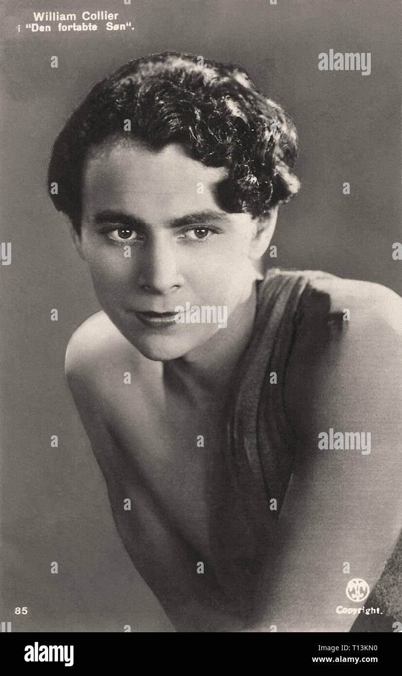 Promotional photography of William Collier - Silent movie era Stock ...