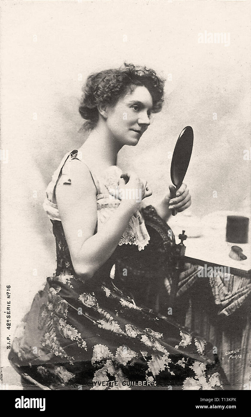 Promotional photography of Yvette Guilbert - Silent movie era Stock ...