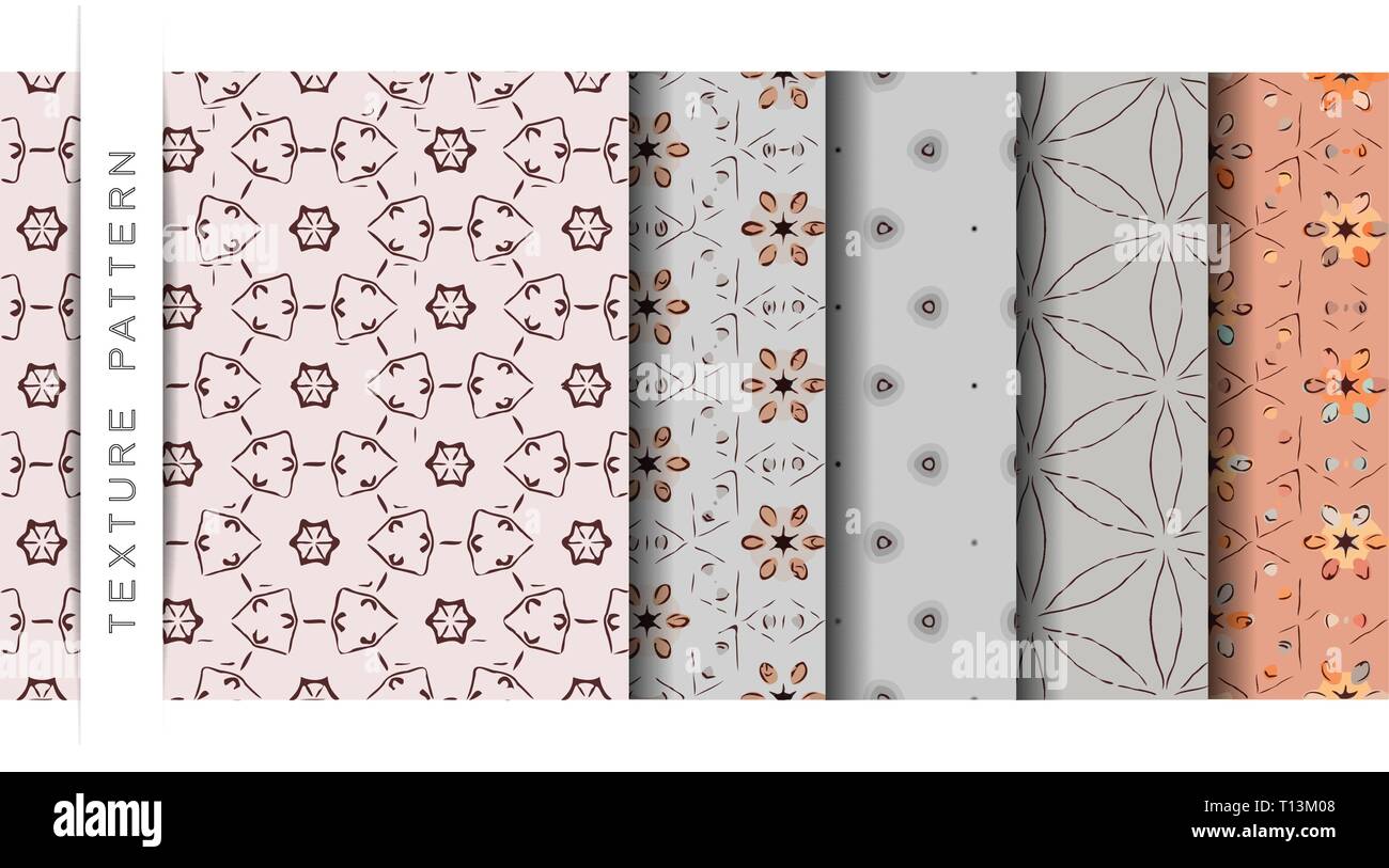 Set of Beautiful Vector Illustration Abstract Pattern of Wallpaper ...