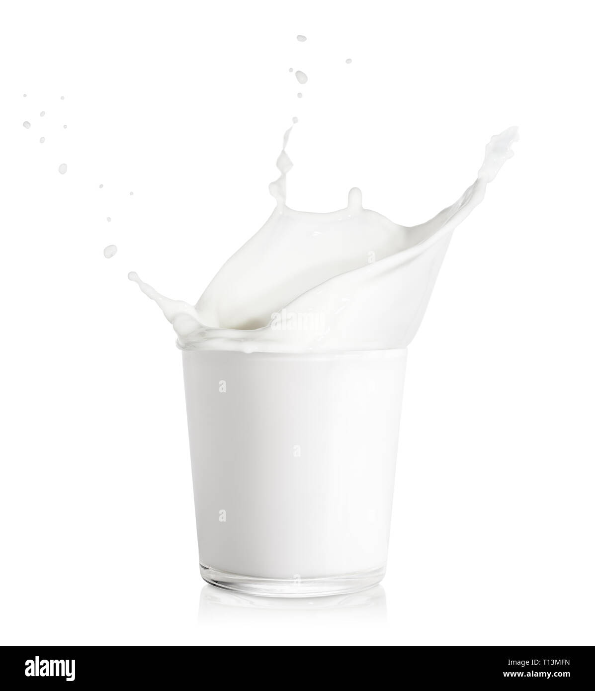 glass of milk with splash Stock Photo - Alamy