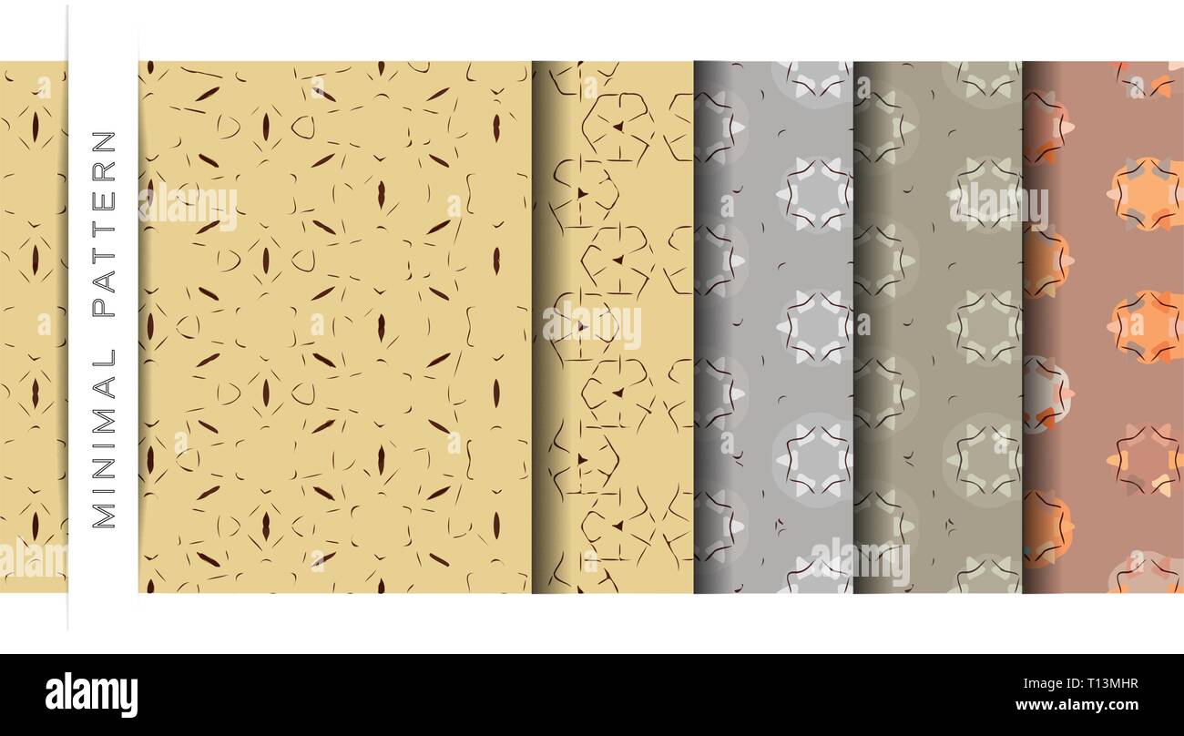Set of Beautiful Vector Illustration Minimal Texture Pattern of ...
